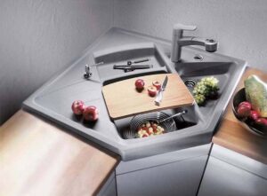 20 Brilliant Corner Kitchen Sink Ideas for Smart Space Use - Archeworks