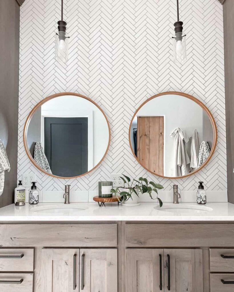 22 Beautiful Round Bathroom Mirrors for a Fresh Home Look - Archeworks