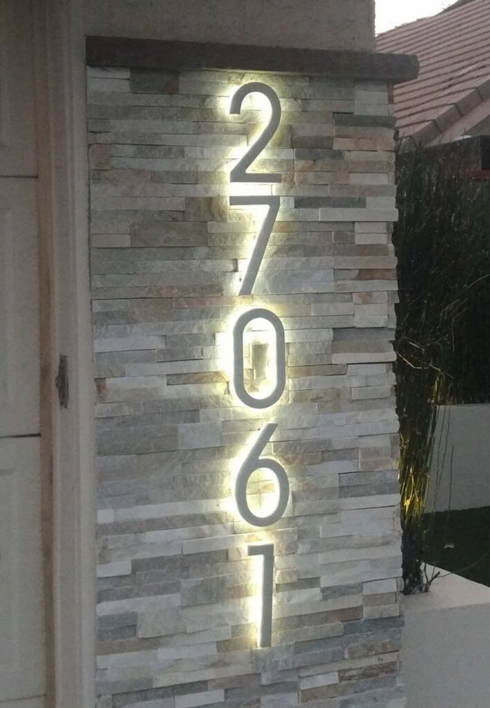64 Beautiful House Number Ideas to Elevate Your Entrance - Archeworks