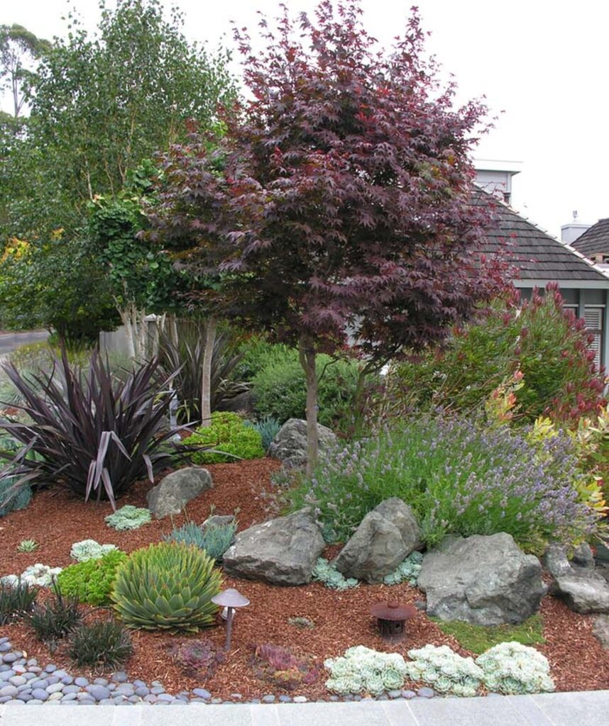 28 Stunning Rock and Mulch Ideas for Your Front Yard - Archeworks