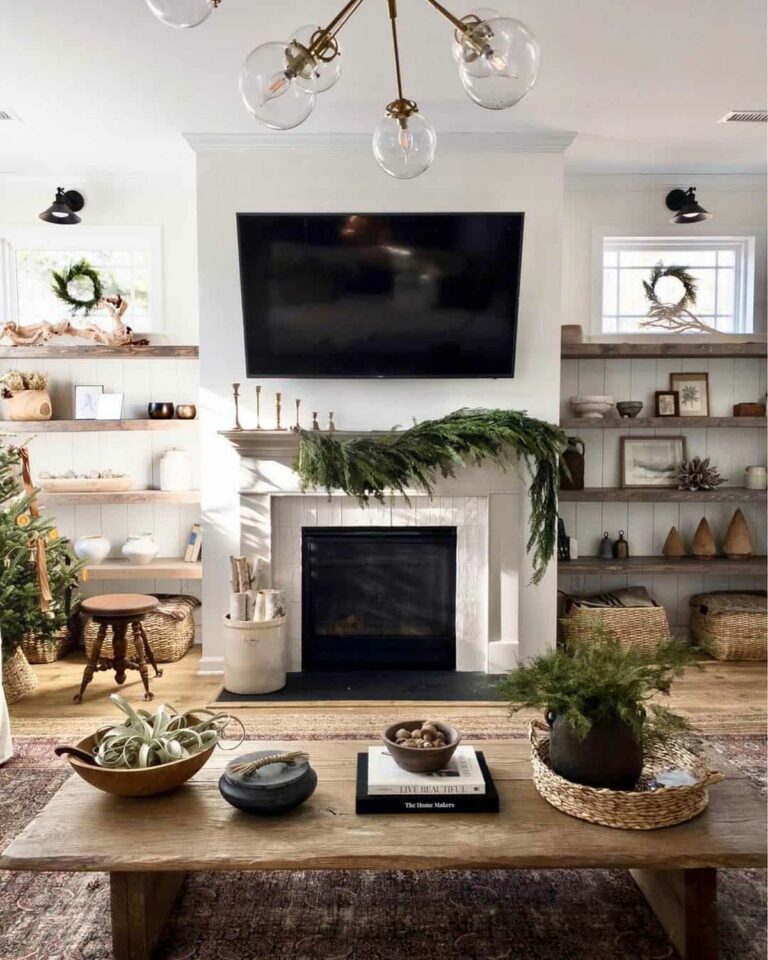 25 Stunning Floating Shelves Around Fireplace Ideas You'll Love ...