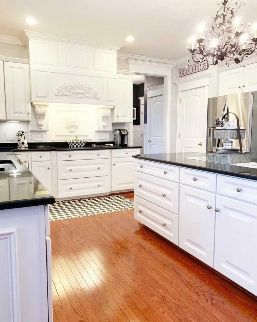 22 Stunning White Kitchen Cabinets with Dark Countertops Ideas - Archeworks