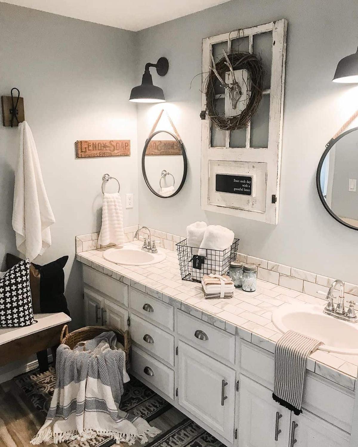 22 Beautiful Round Bathroom Mirrors for a Fresh Home Look - Archeworks