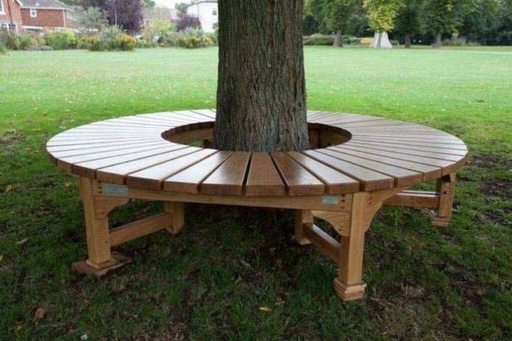 54 Beautiful Bench Around Tree Ideas to Transform Your Garden - Archeworks