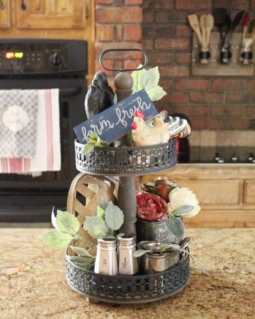 28 Charming Tiered Tray Decor Ideas to Spruce Up Your Home - Archeworks