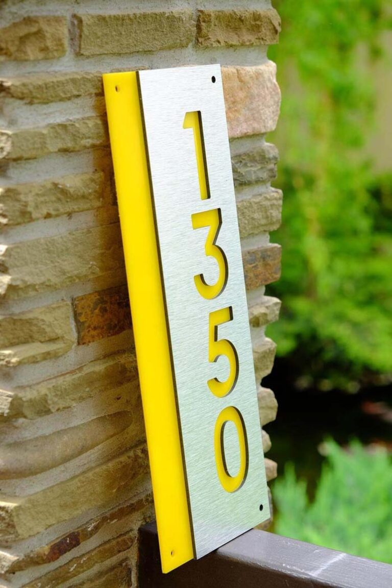 64 Beautiful House Number Ideas to Elevate Your Entrance - Archeworks
