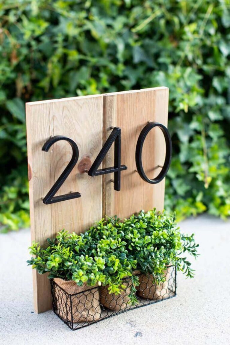 64 Beautiful House Number Ideas to Elevate Your Entrance - Archeworks