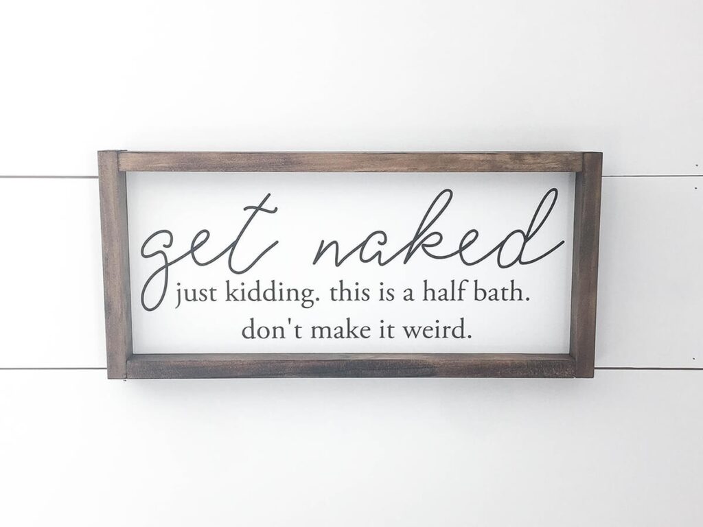 41 Adorable Bathroom Sign Ideas for Your Charming Home Space - Archeworks