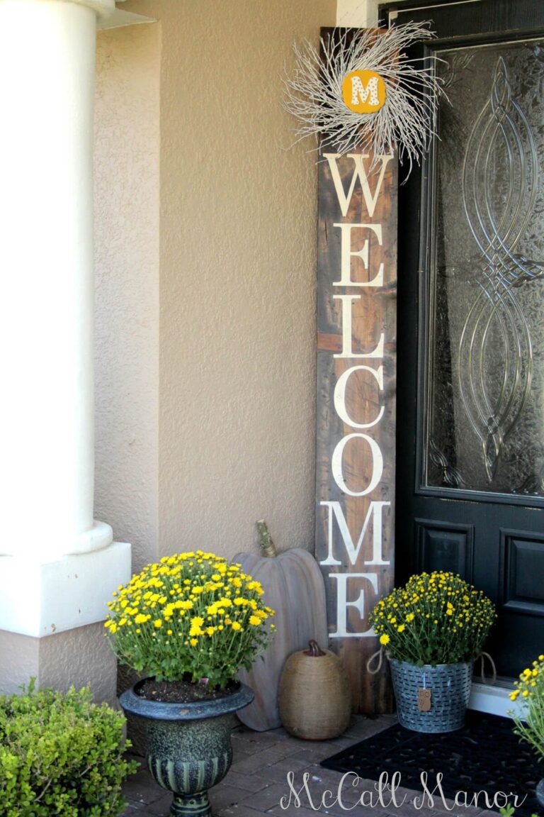 54 Charming DIY Front Porch Sign Ideas to Warmly Welcome - Archeworks