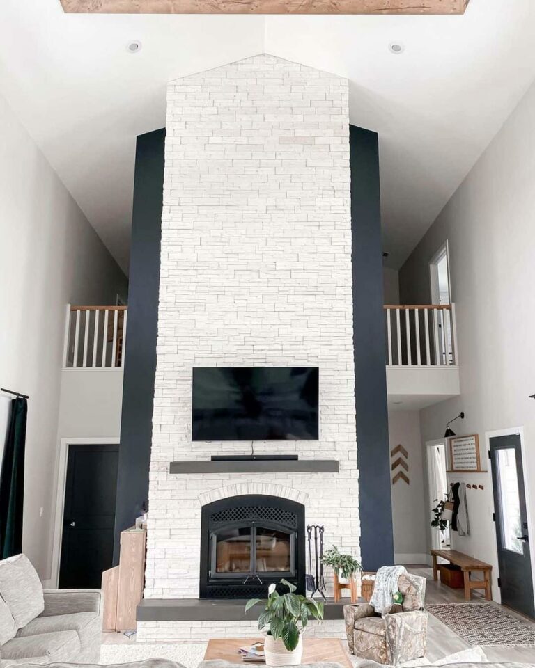 23 Charming Two-Story Fireplace Concepts for Large Spaces - Archeworks