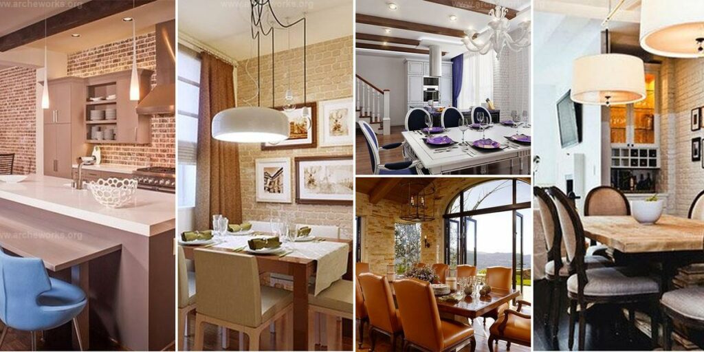 20 Dining Rooms with Rustic Brick Walls - Archeworks