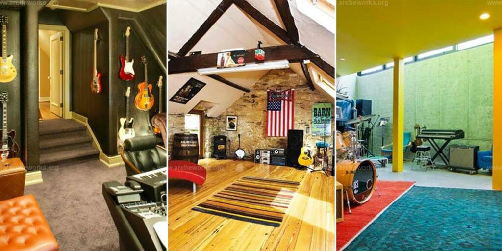 15 Creative Design Ideas for Music Rooms and Home Studios - Archeworks