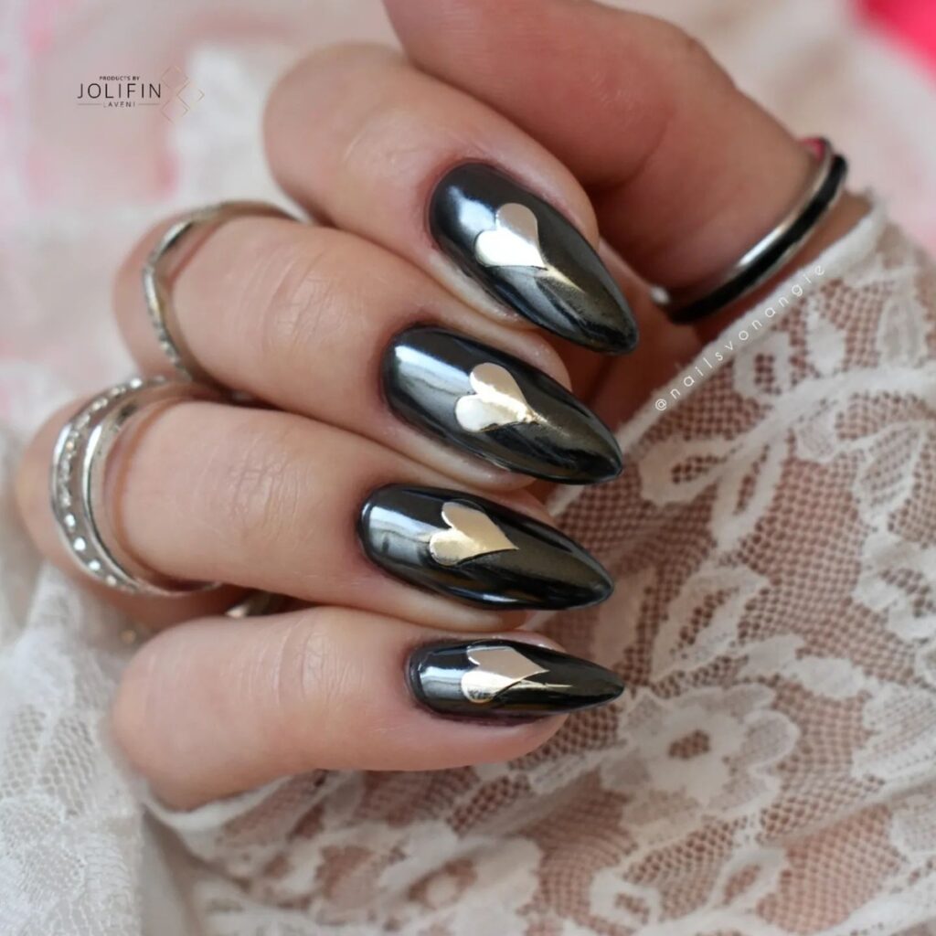 18 Classy Black Chrome Nail Art to Rock - Archeworks