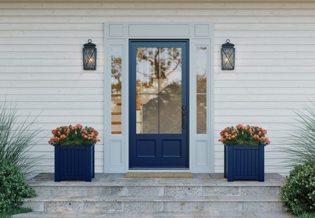 18 Refreshing Blue Front Door Inspirations for a Bold Entrance - Archeworks