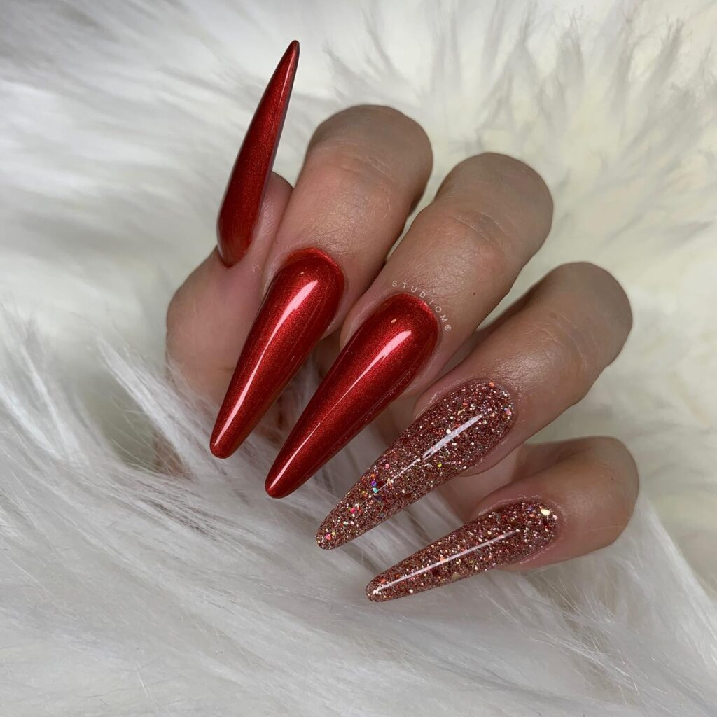 18 Mesmerizing Red Chrome Nail Ideas to Shine Bright - Archeworks