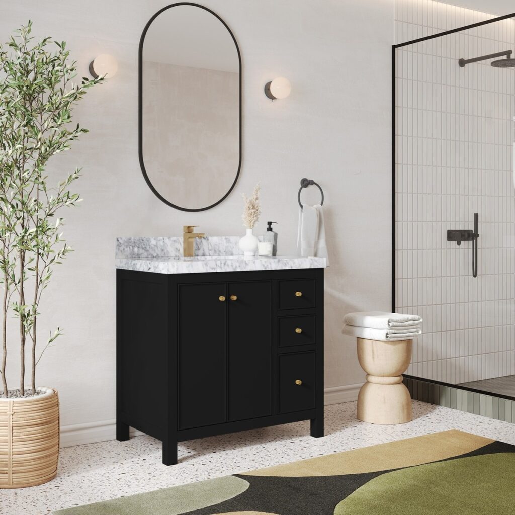 18 Bold Black Bathroom Vanity Ideas That Stand Out - Archeworks