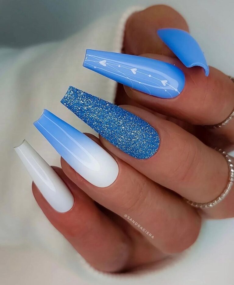 18 Dreamy Light Blue Nails with Unique Artistic Designs - Archeworks