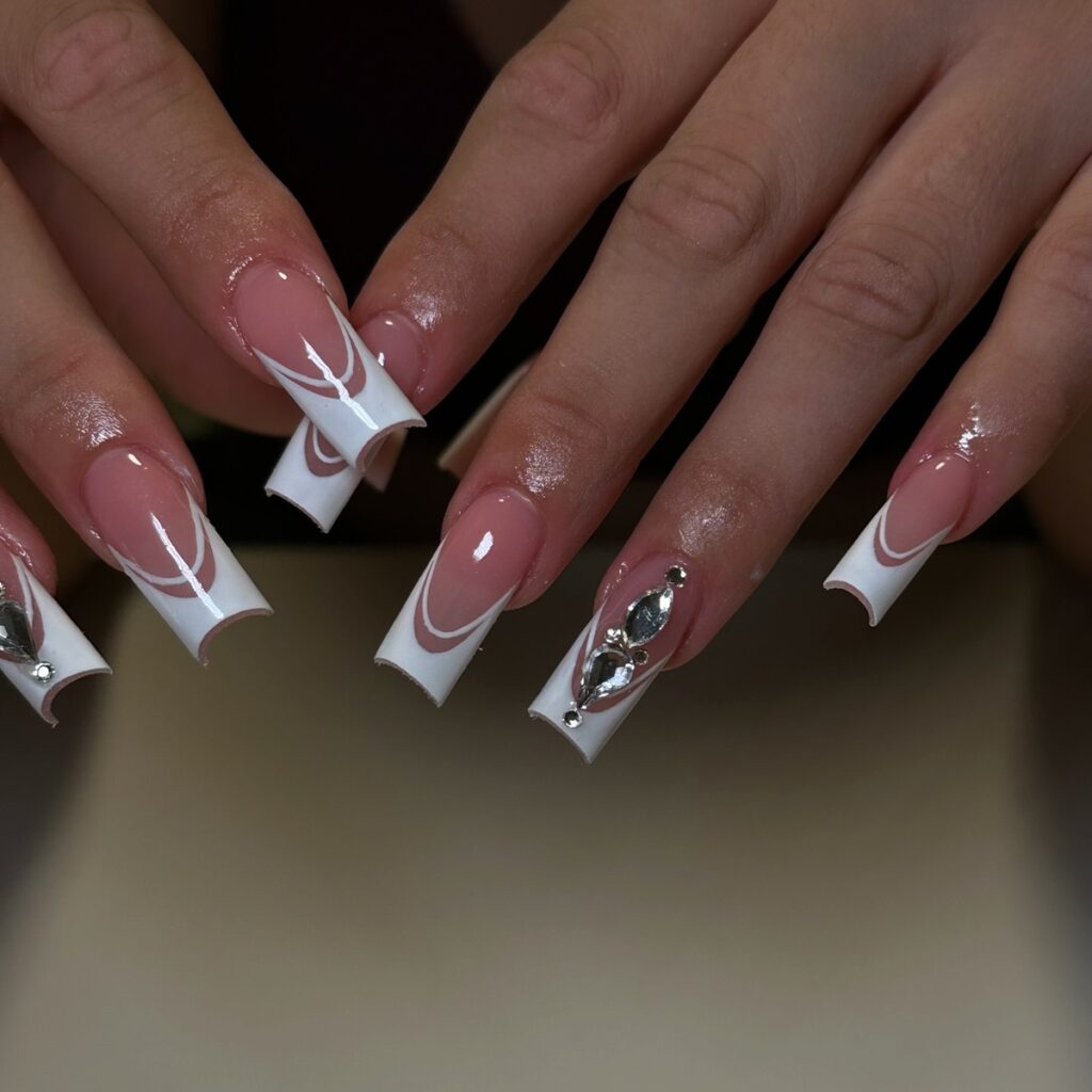 18 Sophisticated Deep French Square Nail Designs You’ll Love - Archeworks