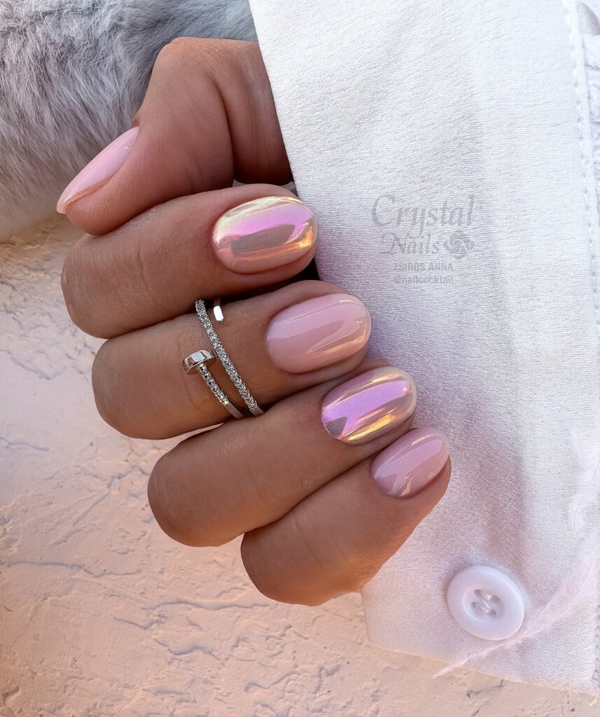 45 Eye-Catching Pink Chrome Nail Designs to Love - Archeworks