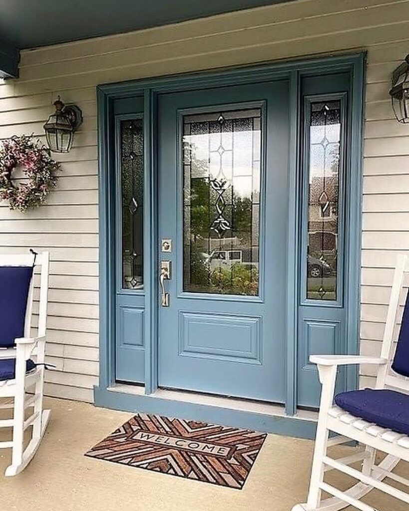 18 Refreshing Blue Front Door Inspirations for a Bold Entrance - Archeworks