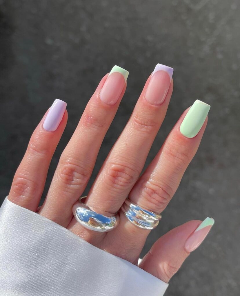 18 Charming Pastel Square Nails You’ll Love - Archeworks