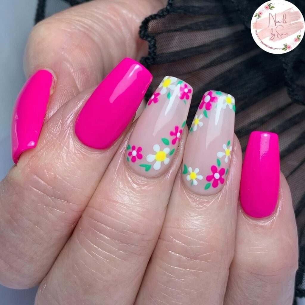 27 Stunning Flower Nail Designs That Stand Out - Archeworks