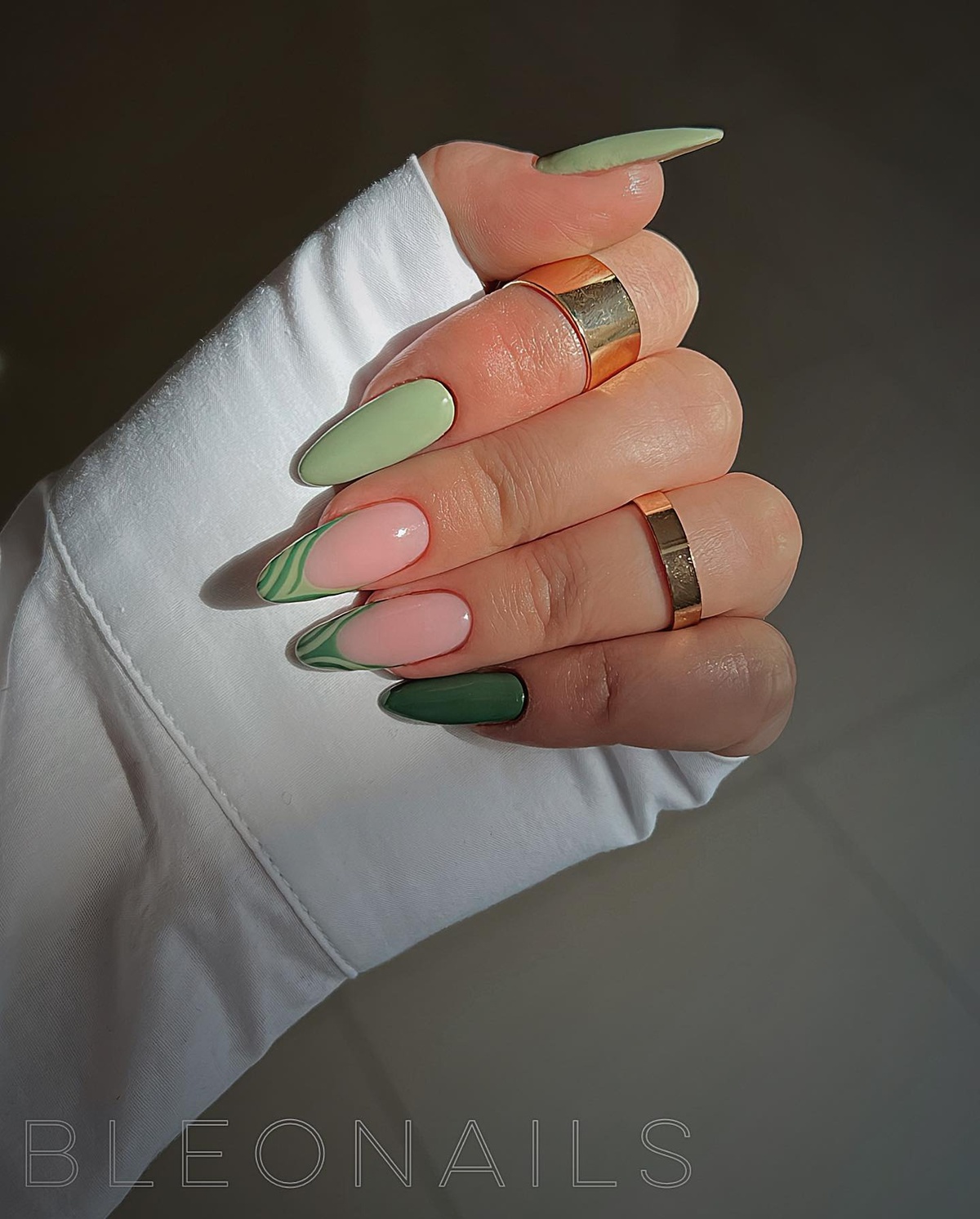 18 Refreshing Green French Nail Ideas for a Unique Look - Archeworks