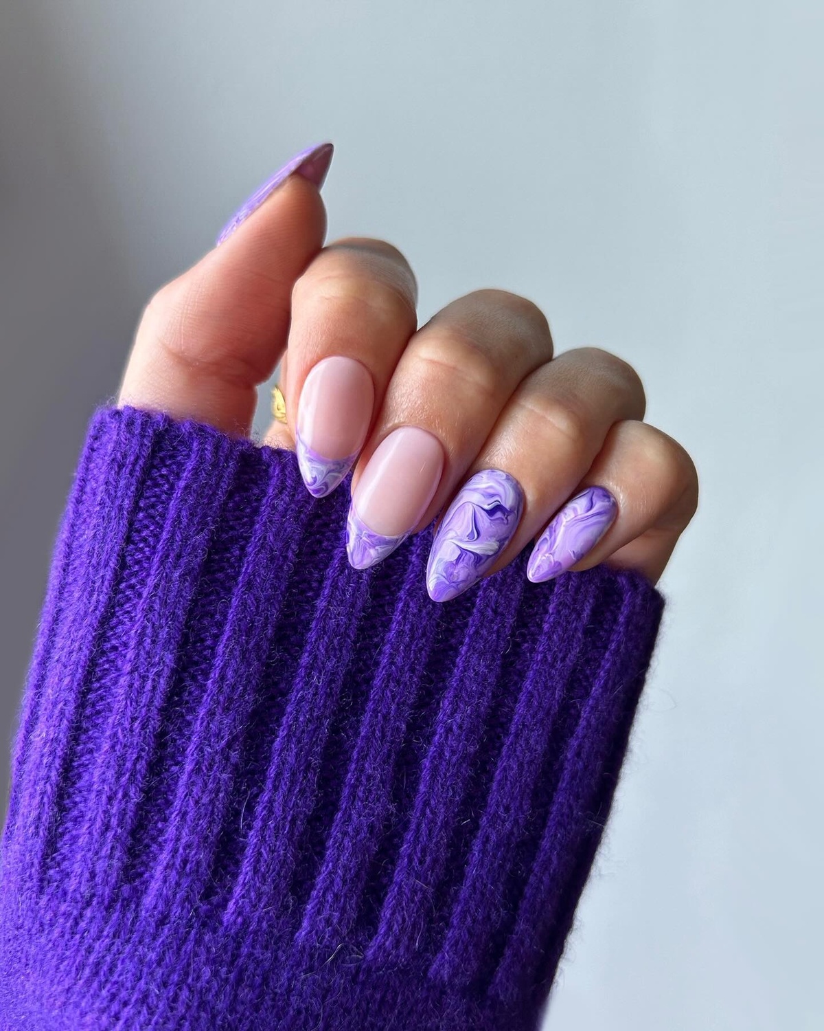 18 Stylish Purple French Tip Nail Ideas to Try - Archeworks