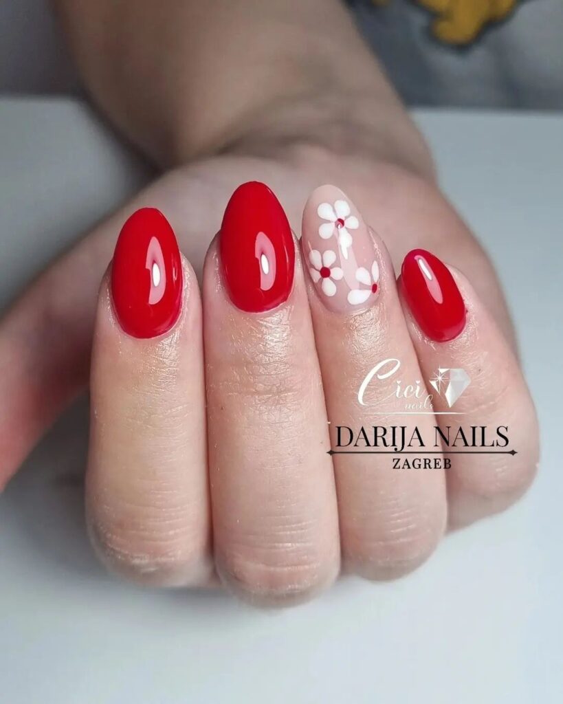 18 Striking Red Almond Nail Designs That Turn Heads - Archeworks