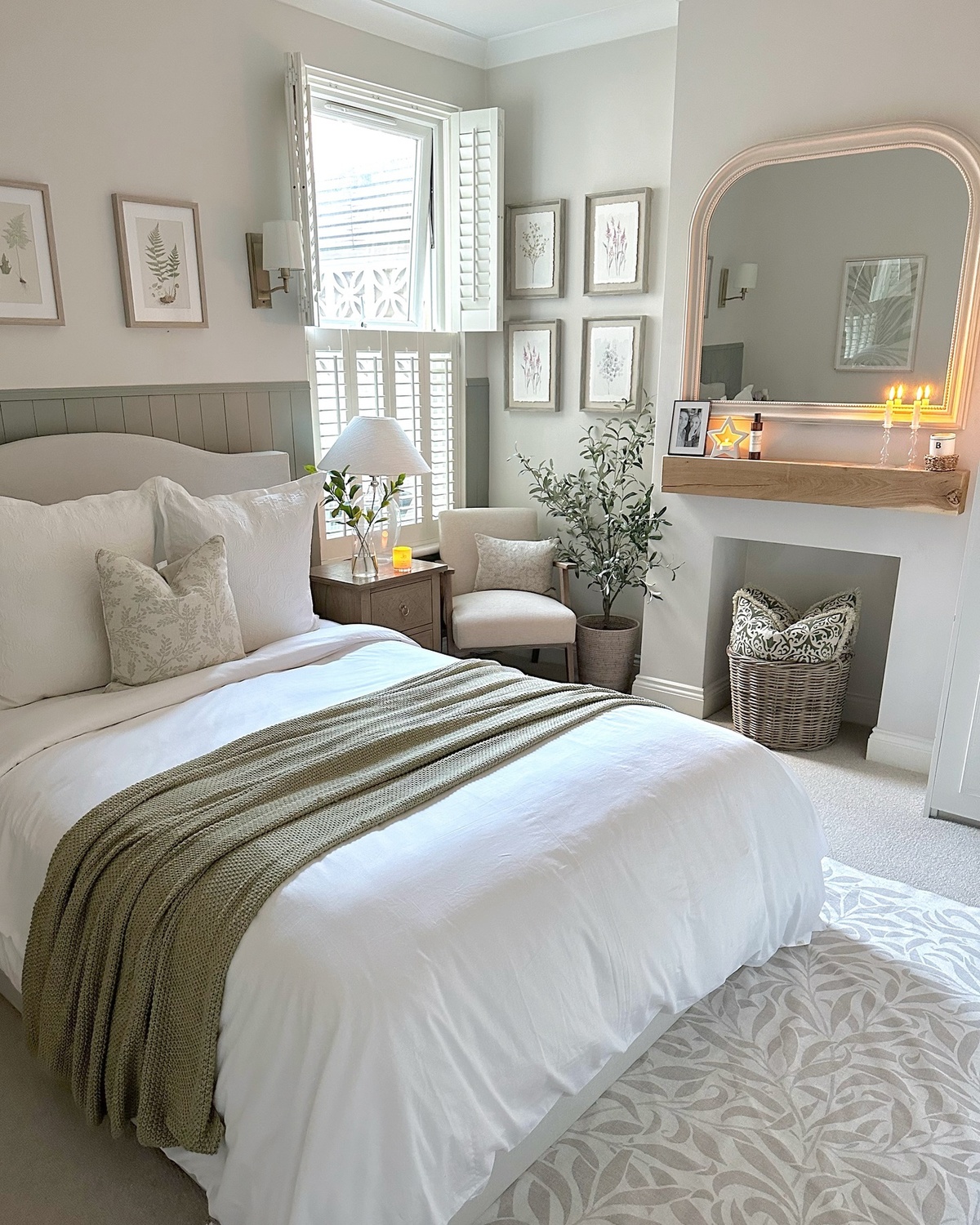 18 Calming Beige & Green Bedrooms to Copy - Archeworks
