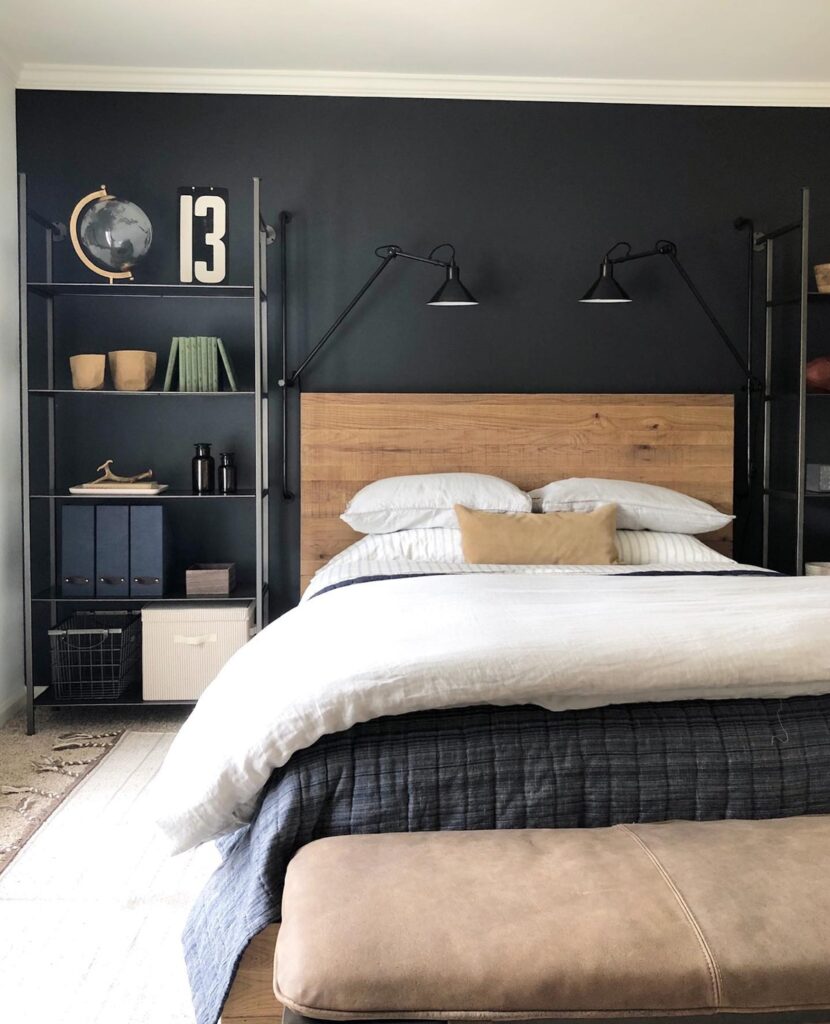 27 Bold Dark Accent Wall Ideas for Cozy Bedrooms - Archeworks