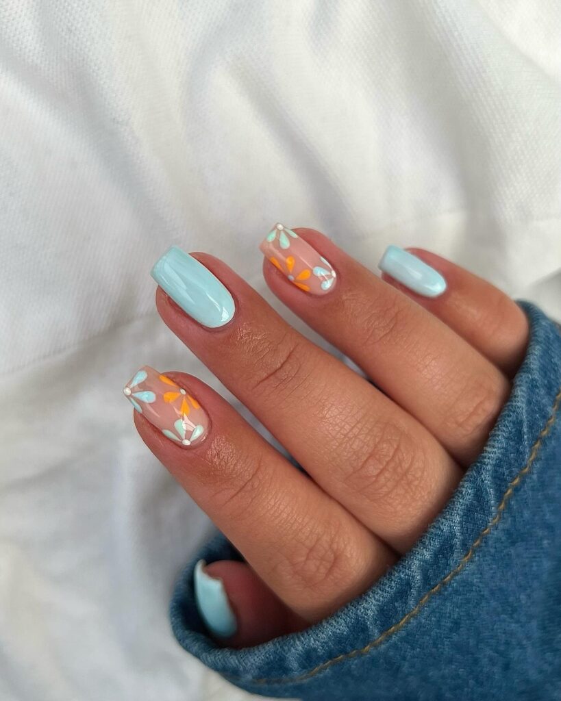18 Gorgeous Light Blue Nails for Summer - Archeworks