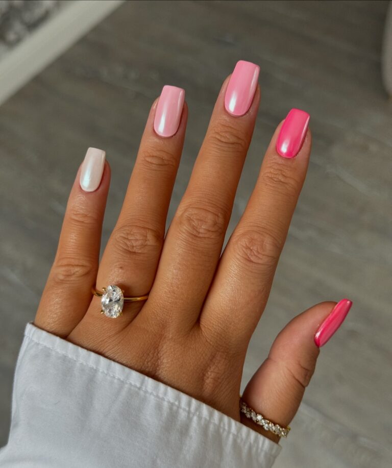18 Perfect Pink Square Nails You'll Love - Archeworks