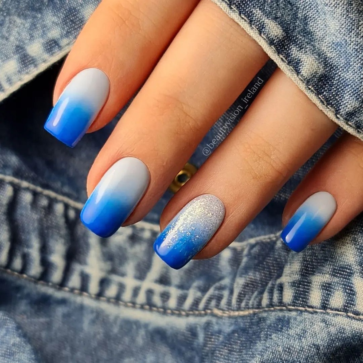 18 Gorgeous Blue Ombre Nails That Demand Attention - Archeworks