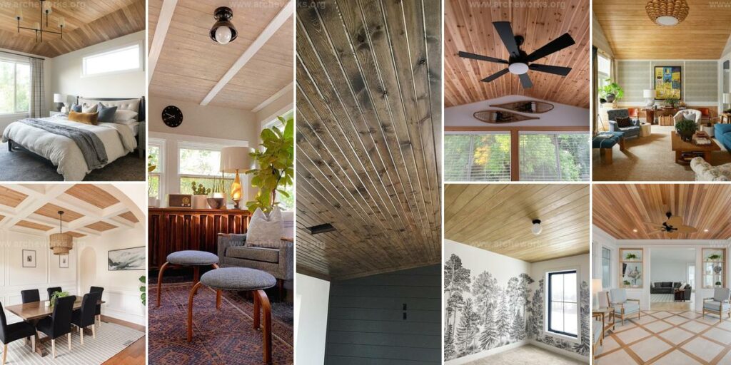 18 Rustic-Chic Wood Plank Ceiling Inspiration - Archeworks