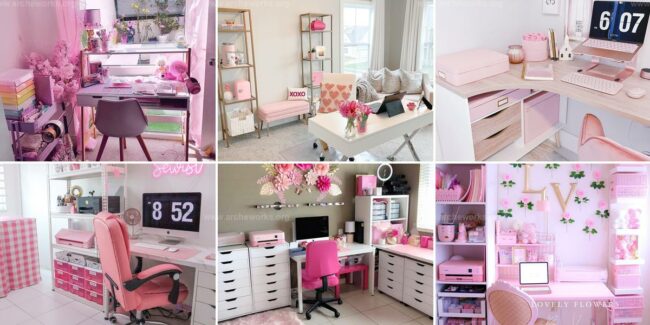 18 Cutest Girly Office Inspirations for a Fun Workspace - Archeworks
