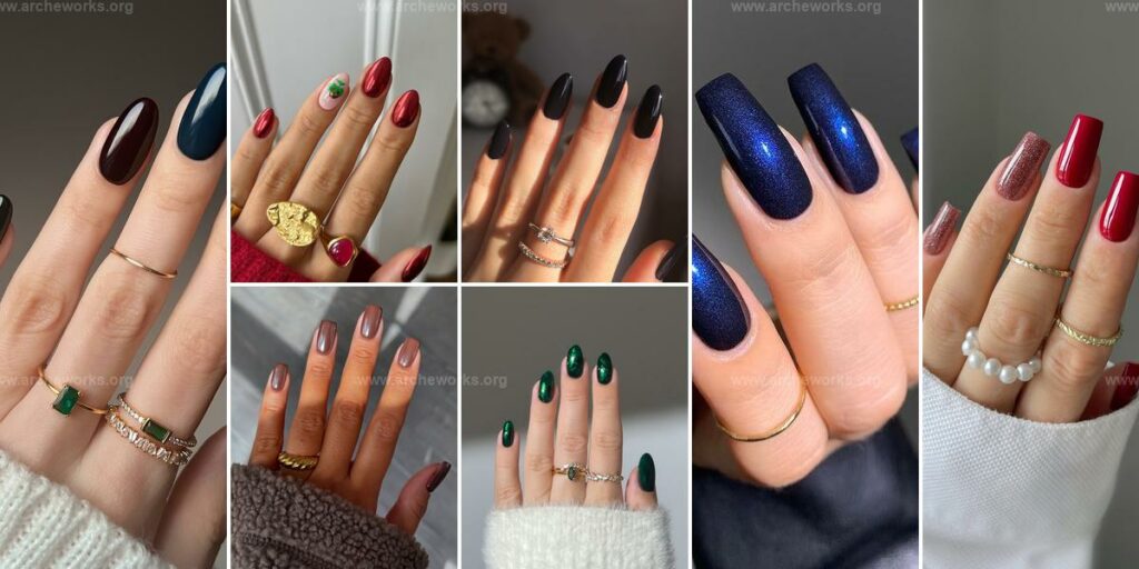 18 Elegant Dark Nail Art Inspirations - Archeworks
